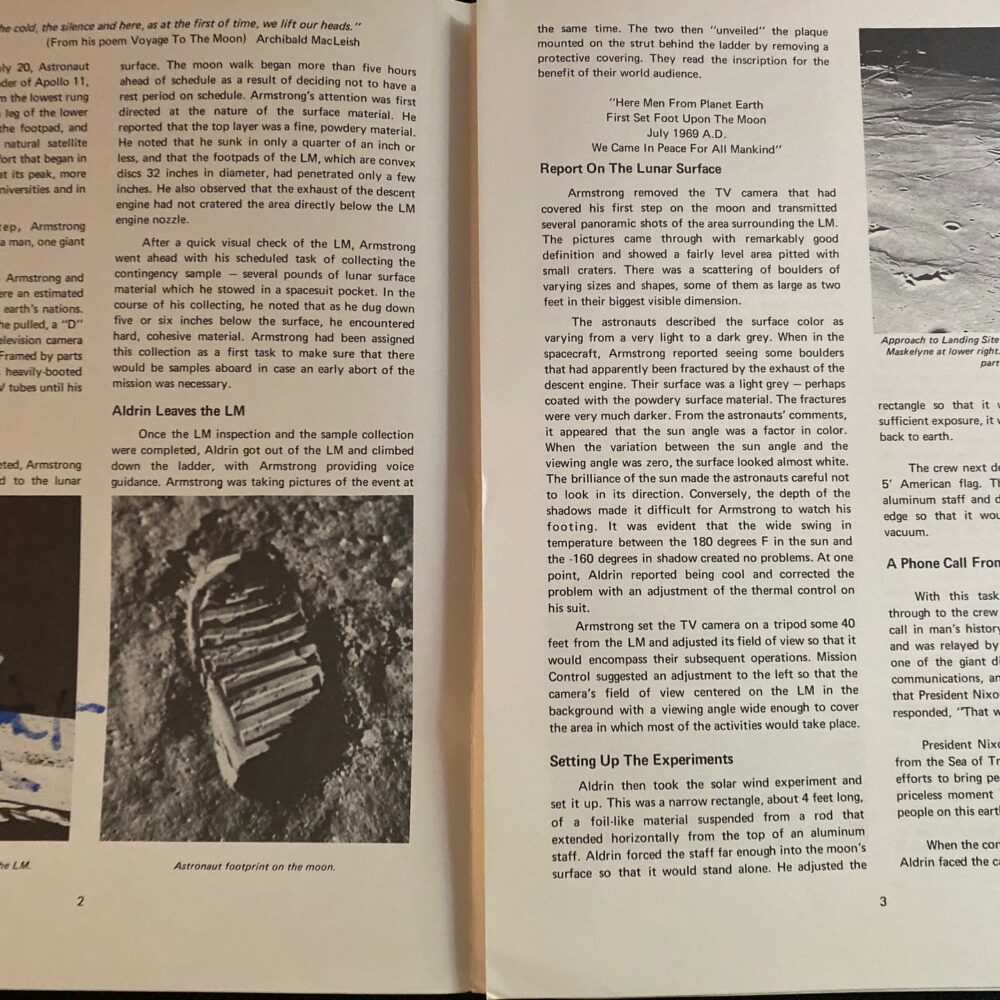Apollo Space Shop | Vintage, NASA Book Pamphlet Apollo 11 Mission ...